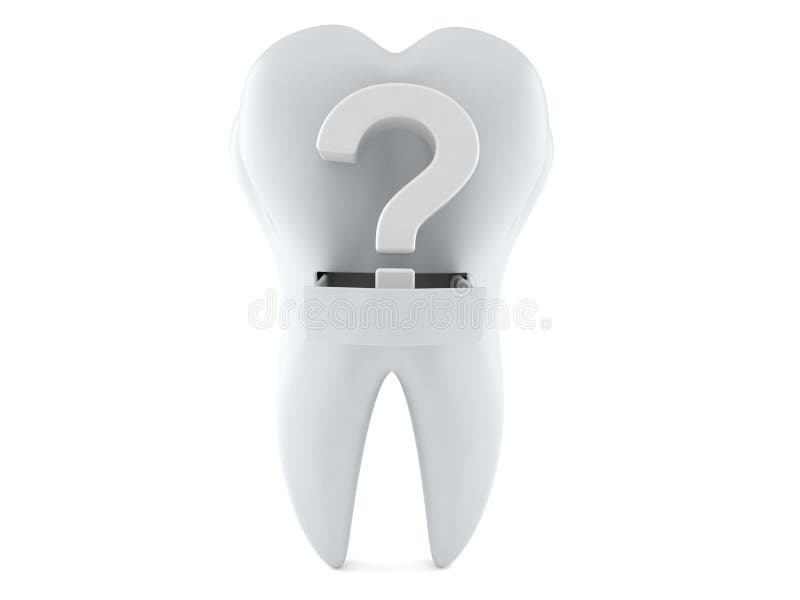 Tooth with question mark stock illustration. Illustration of ...