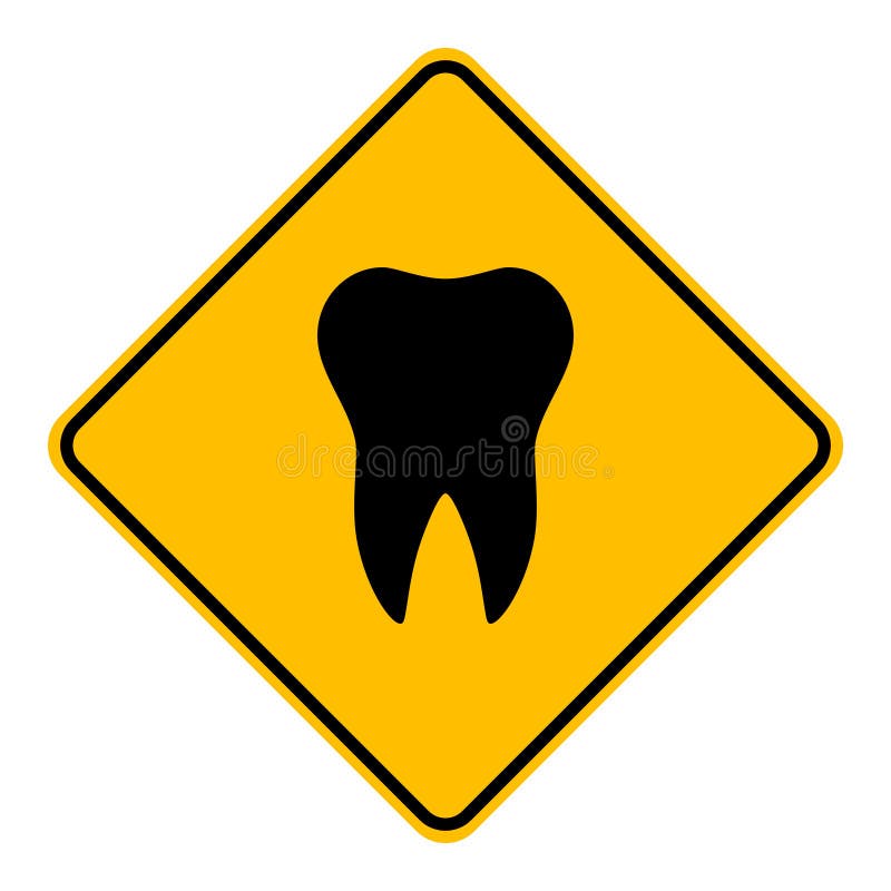 Tooth and road sign stock vector. Illustration of street - 231279019