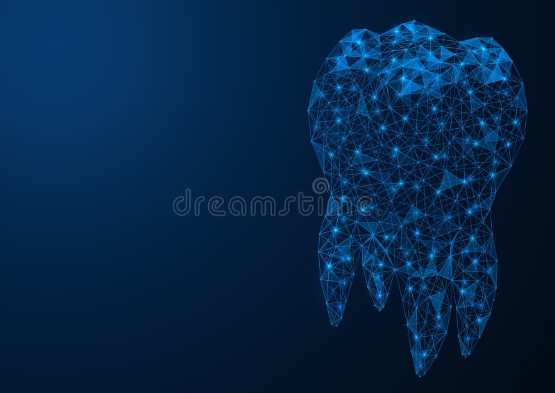 A tooth with roots. stock vector. Illustration of connect - 204675590