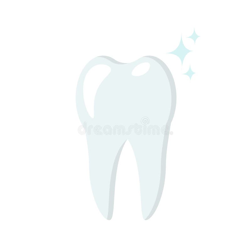 Tooth, Tooth Sample in Flat Style, Dentistry and Oral Care Stock Vector ...