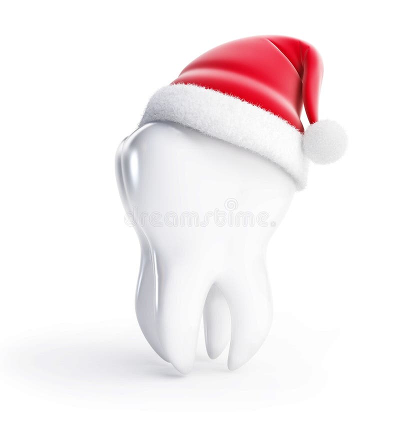 Tooth santa hat stock illustration. Illustration of eating - 20691373