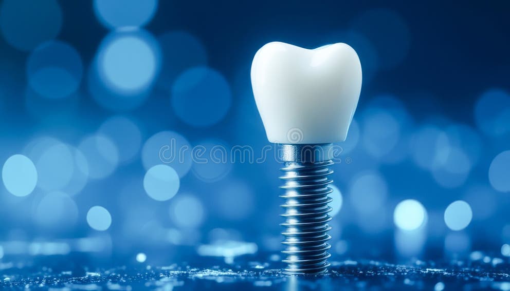 Tooth with a in it stock photo. Image of care, metal - 346916382