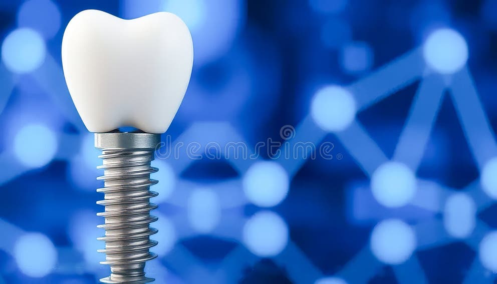 Tooth with a in it stock photo. Image of molar, implant - 346917754