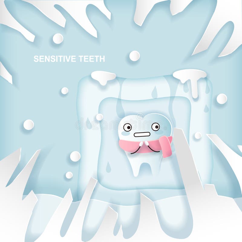 Tooth with Sensitive Problem Stock Vector - Illustration of disease ...