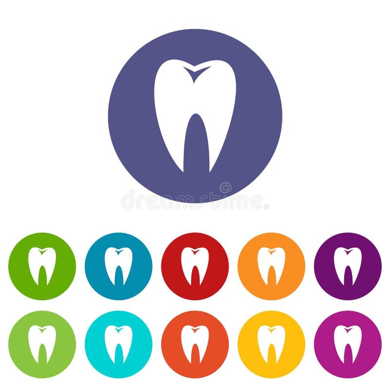 Tooth set icons stock vector. Illustration of care, isolated - 85005178