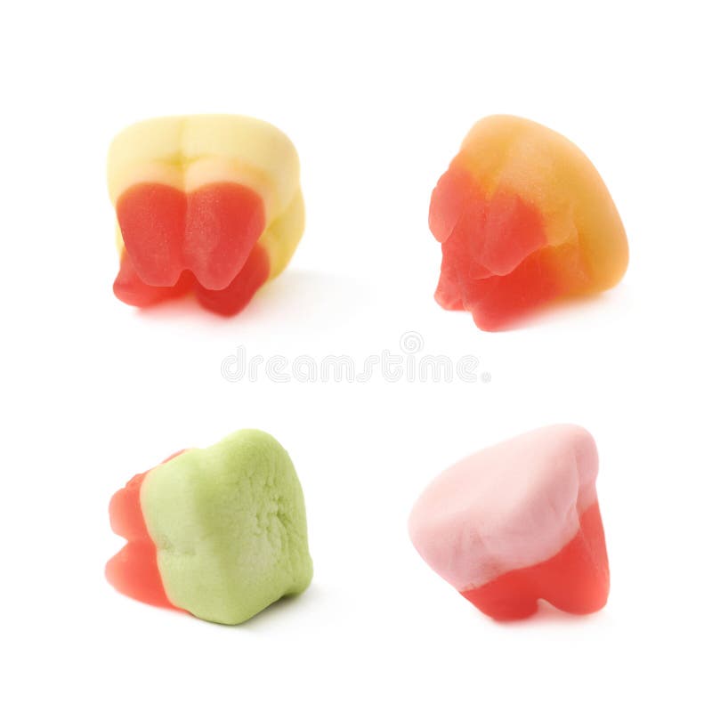 Tooth Shaped Candy Isolated Stock Photo - Image of food, sticky: 65524414