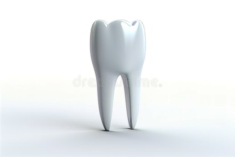 Tooth Shaped Object Sitting on Top of White Floor Next To Wall ...