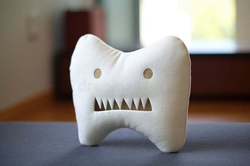 A Tooth-shaped Pillow with a Small Pocket for Lost Teeth Stock Photo ...