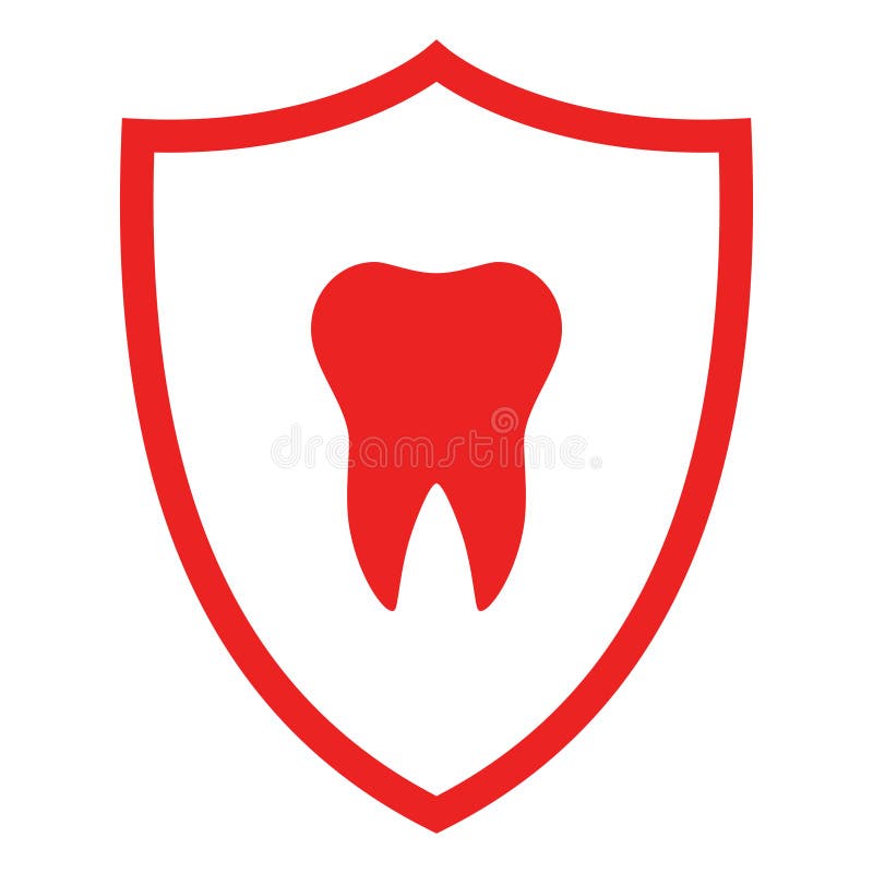 Tooth and shield stock vector. Illustration of dentistry - 228119095