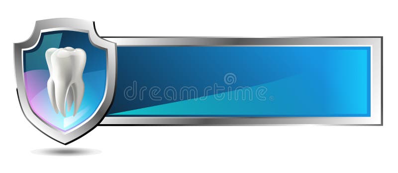 A Tooth Shield Concept of a Shiny White Tooth Being Protected by a ...