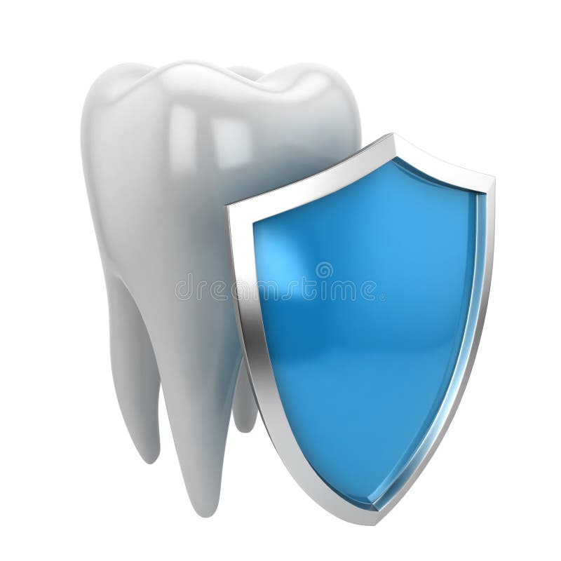 Tooth and shield stock illustration. Illustration of health - 42821173