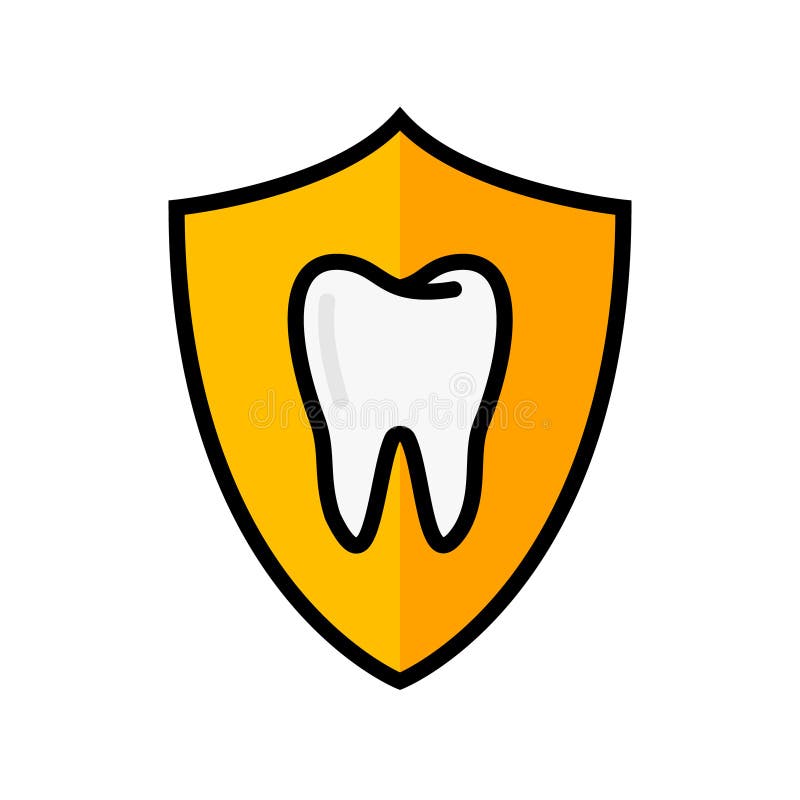 Tooth Shield Logo Icon. Dental Insurance Flat Pictogram Vector Icon ...