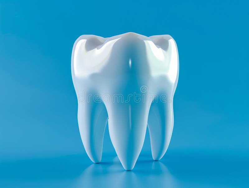 A Tooth is Shown on a Blue Background Stock Image - Image of blue, miss ...