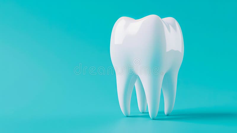 A Tooth is Shown on a Blue Background Stock Photo - Image of generated ...