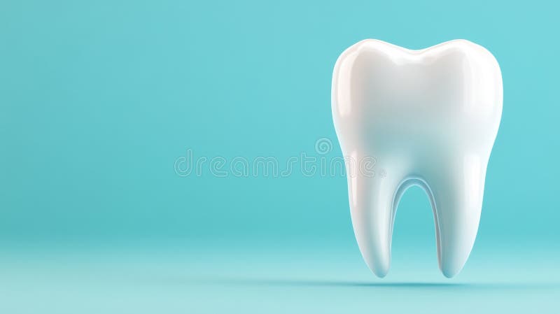 A Tooth is Shown in a 3d Rendering on Blue Background, AI Stock ...