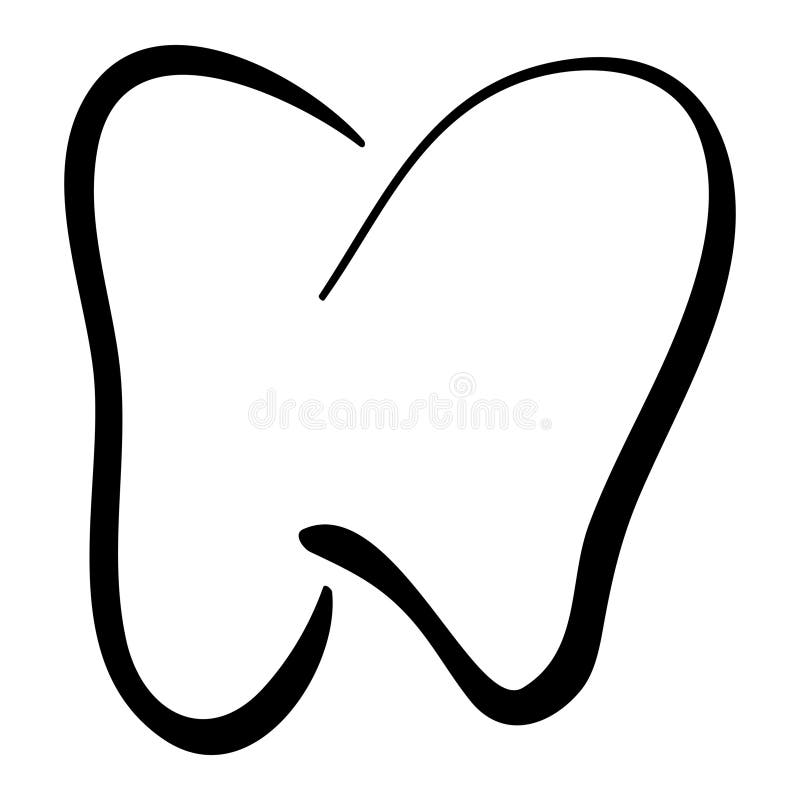 Tooth, Simple Vector Doodle, Hand Draw Sketch Stock Vector ...