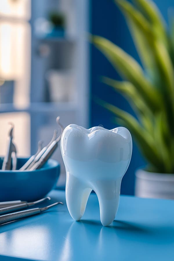White Tooth Sitting Top Table Next Plant Stock Photos - Free & Royalty ...