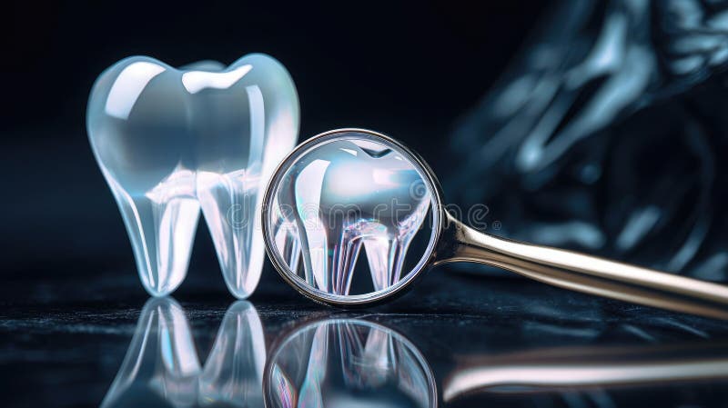 Tooth and Small Dental Mirror Stock Image - Image of care, small: 295072167