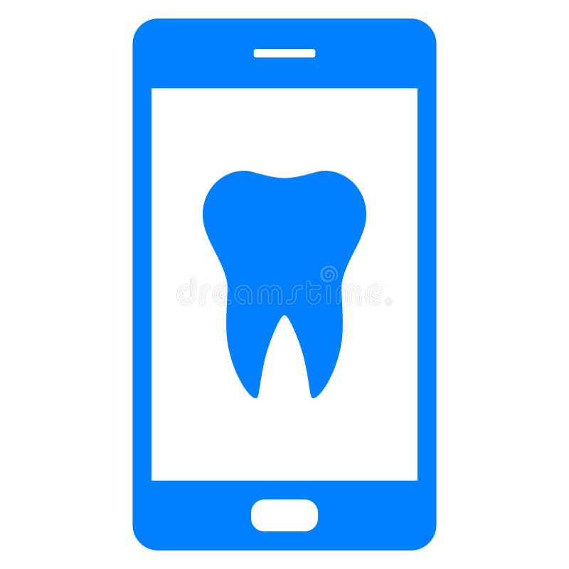 Tooth and smartphone stock vector. Illustration of graphic - 223693661