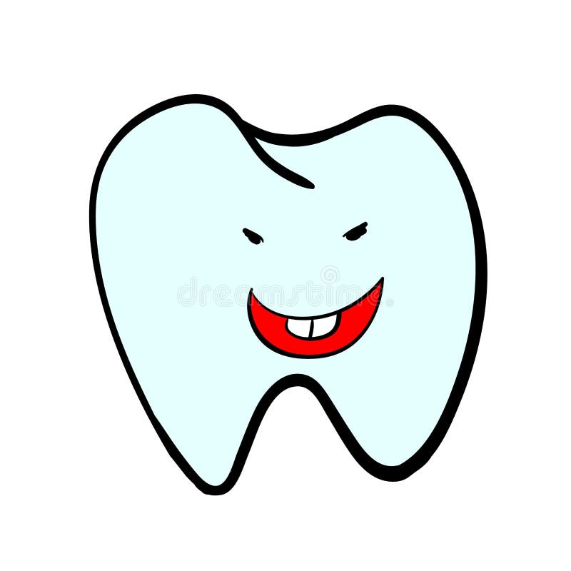 Tooth smile cartoon stock vector. Illustration of smile - 100374164
