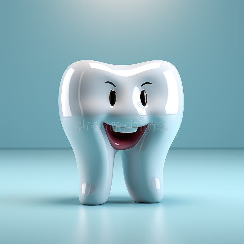 A Tooth with a Smile on it S Face. Stock Illustration - Illustration of ...
