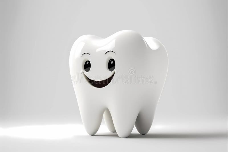 Tooth with a Smiling Face. 3d Render Stock Illustration - Illustration ...