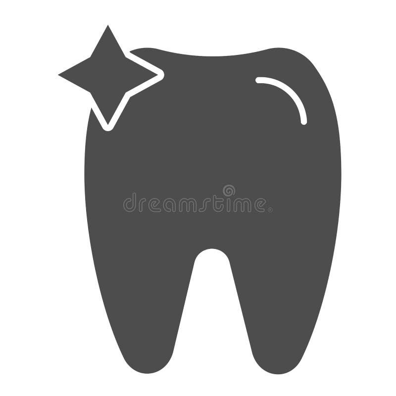 Tooth Solid Icon. Dent Vector Illustration Isolated on White Stock ...