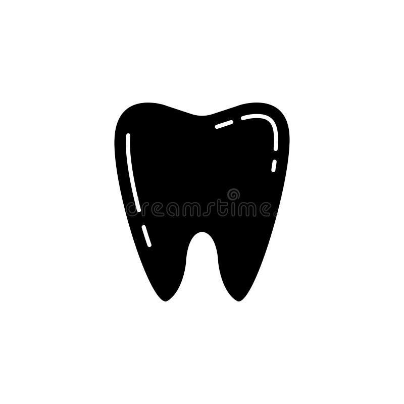 Tooth solid icon stock vector. Illustration of cavity - 89545122