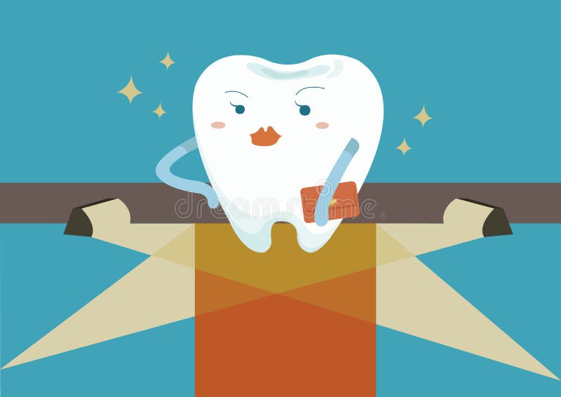 Super Tooth of Healthy, Dental Cartoon Concept Stock Illustration ...