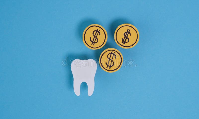 A Tooth is Surrounded by Three Dollar Bills Stock Image - Image of ...
