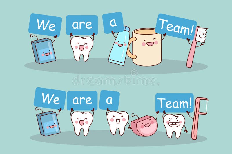 Tooth with team stock vector. Illustration of mouth, clinic - 90415518