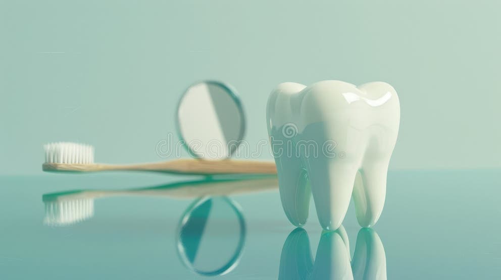The Tooth and Toothbrush. AI Generated Stock Image - Image of tooth ...