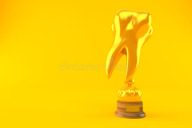Tooth trophy stock illustration. Illustration of gold - 200165936