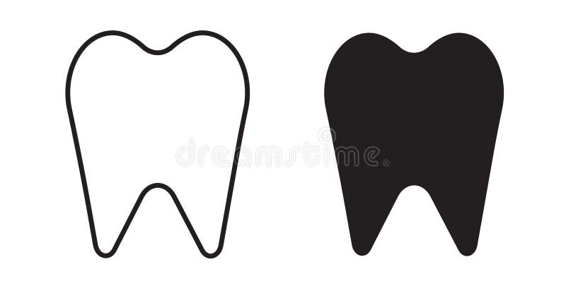 Tooth vecor icon set stock illustration. Illustration of icon - 340723173