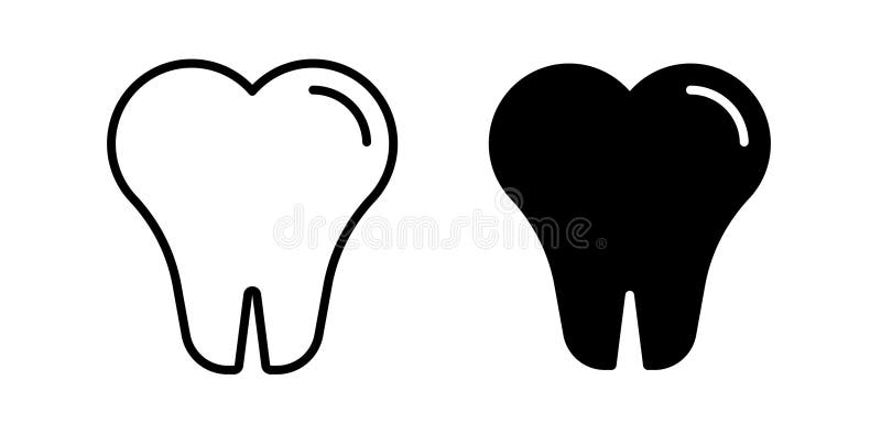 Tooth vecor icon set stock vector. Illustration of white - 340789365