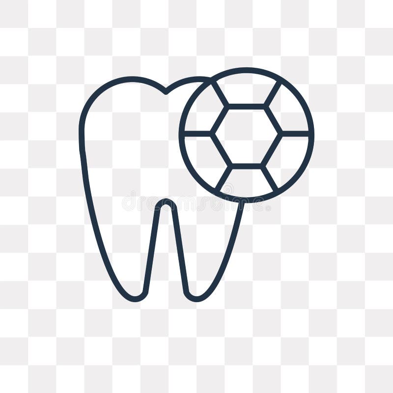 Tooth Vector Icon Isolated on Transparent Background, Linear Too Stock ...