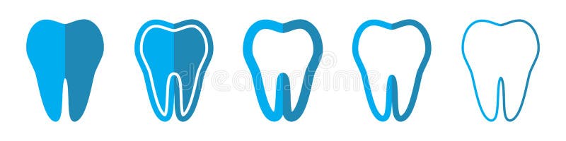Tooth Vector Icons. Vector Illustration Stock Illustration ...
