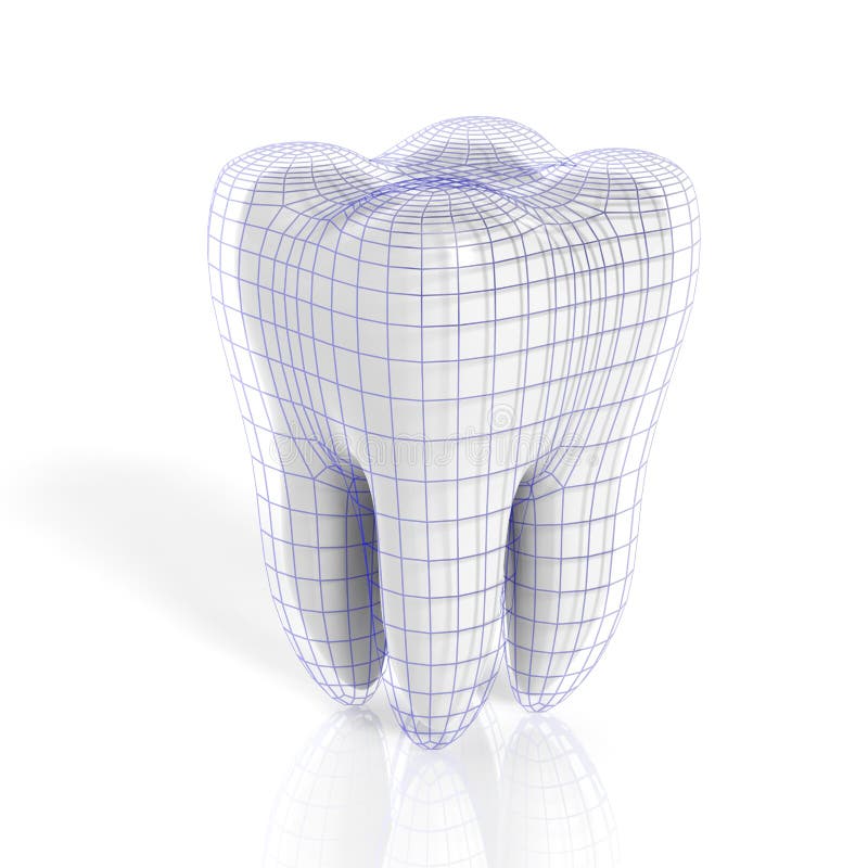 Tooth in a grid stock illustration. Illustration of whitening - 22243163