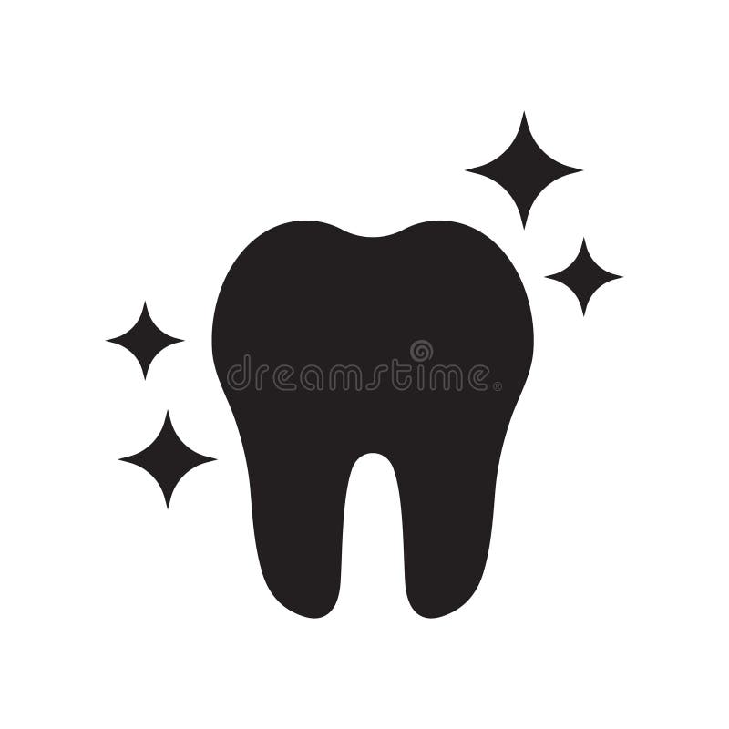 Tooth Whitening Icon, Shining Tooth Icon. Stock Vector - Illustration ...