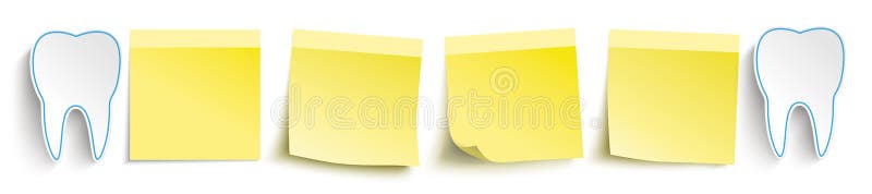 Tooth Yellow Sticks Header stock vector. Illustration of note - 95854172
