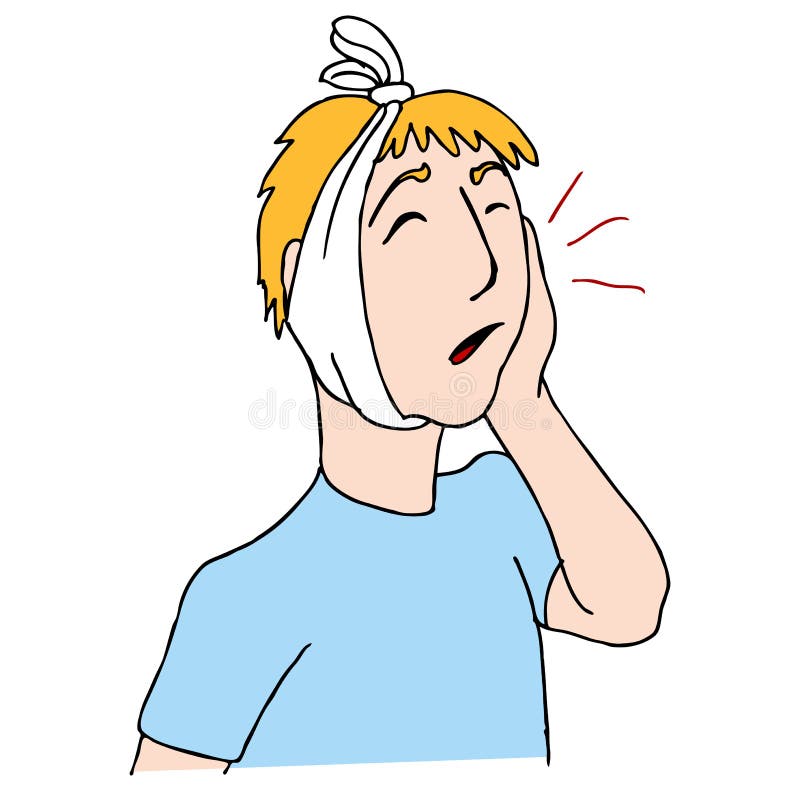 Toothache stock vector. Illustration of tooth, injury - 18851611