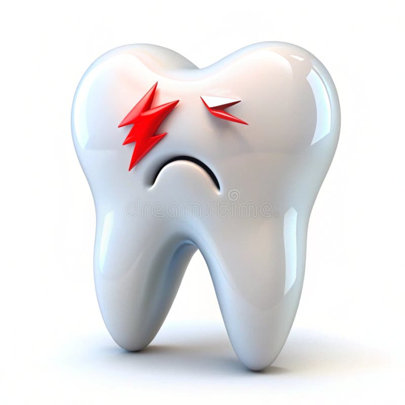 Clean tooth 3D icon stock illustration. Illustration of bright - 357503646