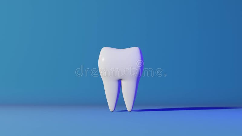 Toothache 3D Loop Animation Neon Light Blue Background White Healthy ...