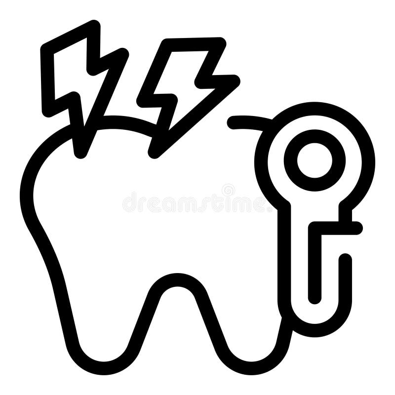 Toothache Icon Outline Vector. Dental Pain Stock Vector - Illustration ...