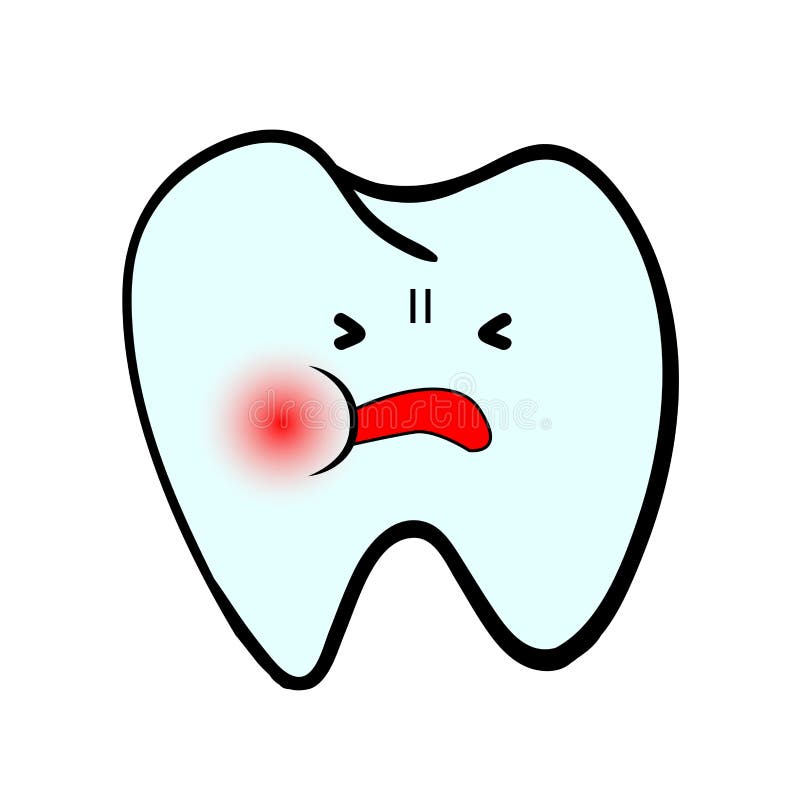 Toothache illustration stock vector. Illustration of tooth - 100374230