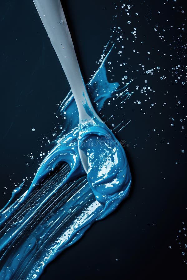 Toothbrush Blue Paint Black Surface Stock Photos - Free & Royalty-Free ...