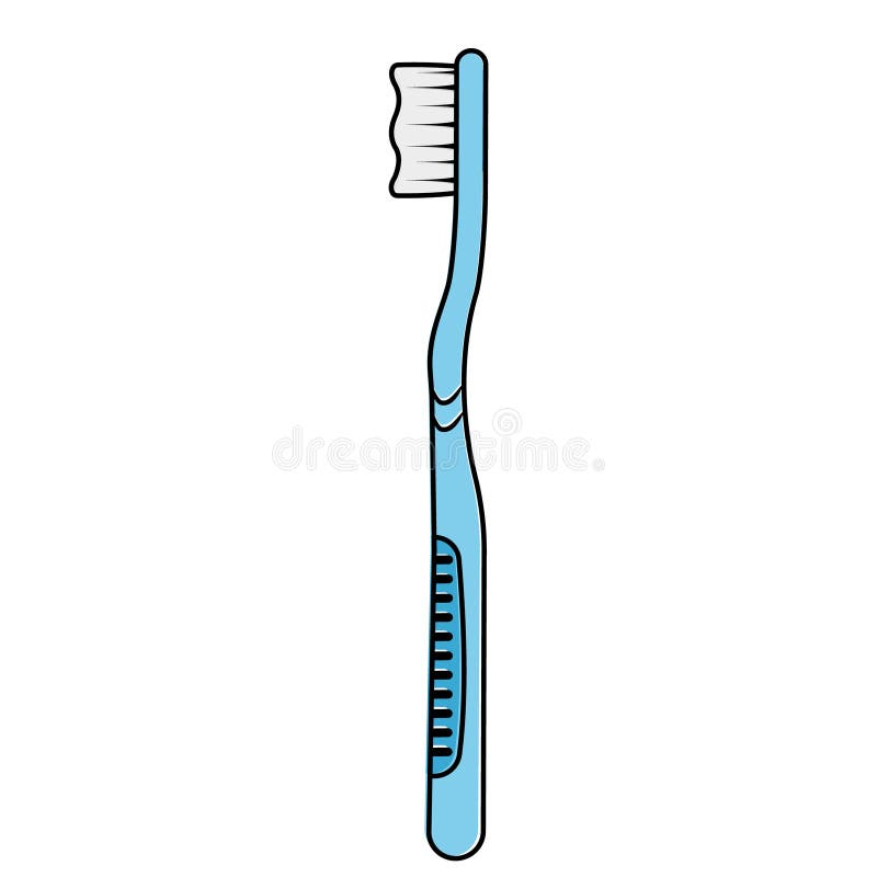 Toothbrush for Brushing Teeth, Color Vector Illustration, Cartoon Style ...