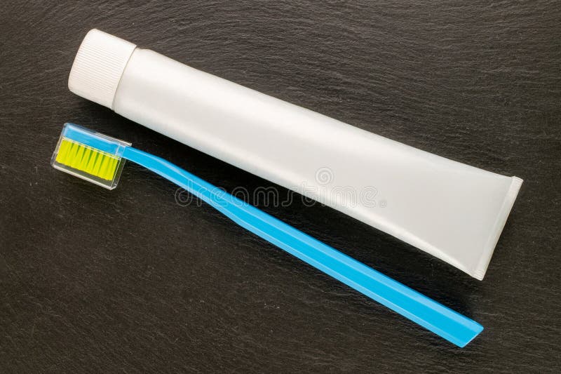 Toothbrush and Toothpaste Isolated on White, Black Background and Top ...