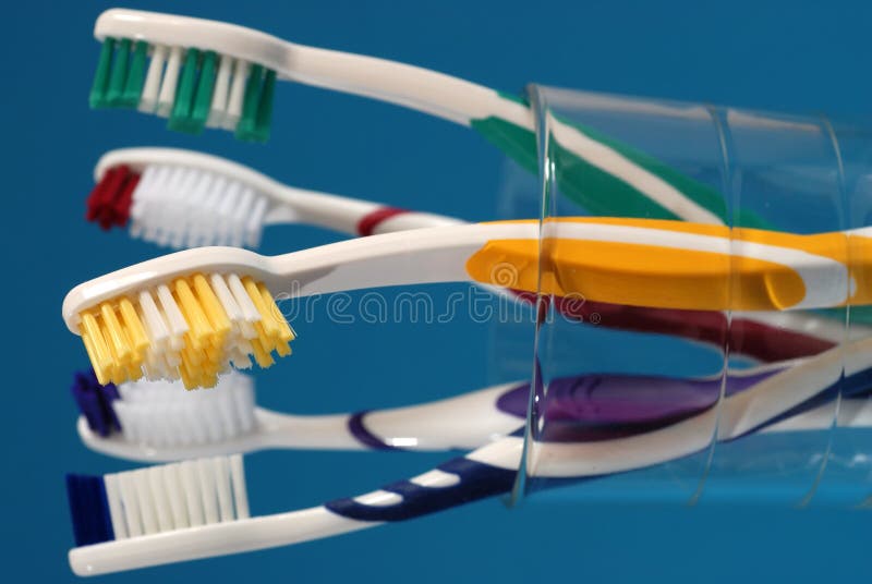 The toothbrush family. stock photo. Image of care, multitude - 1847702