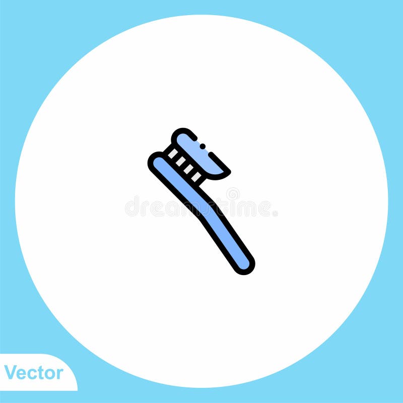 Toothbrush Flat Vector Icon Sign Symbol Stock Illustration ...